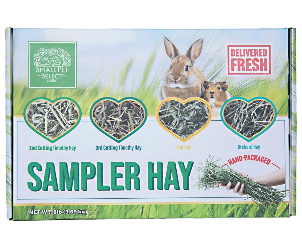 Sampler Hay Box – 4 Premium Hay Varieties for Small Pets (Timothy, Oat ...